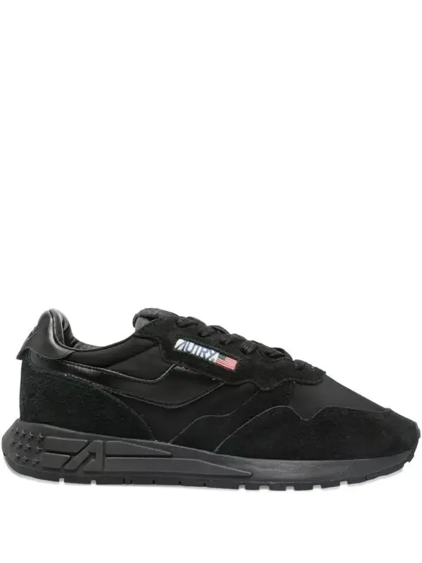 AUTRY Suede Logo-patch Sneakers - Black