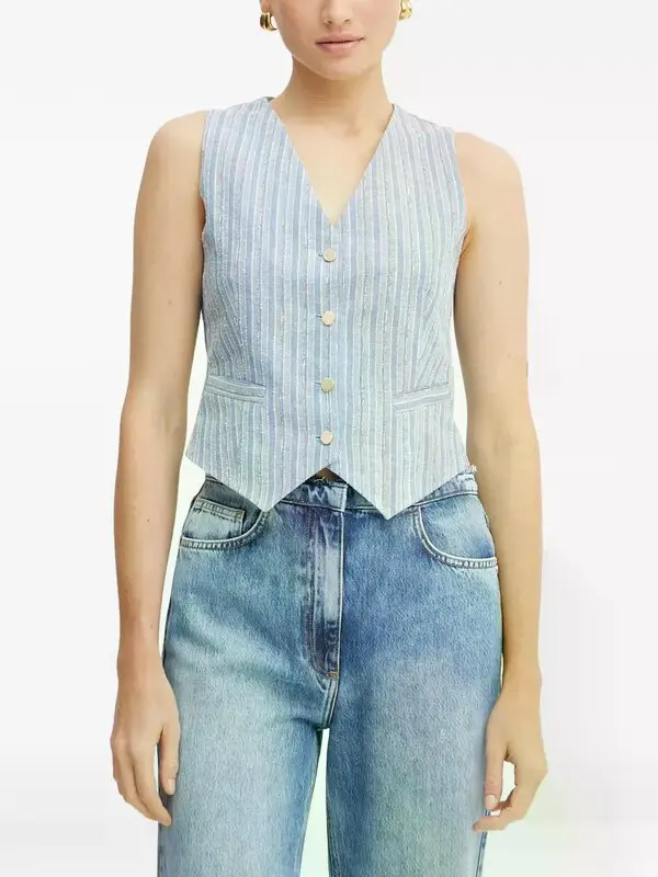 FRACOMINA Striped Buttoned Waistcoat