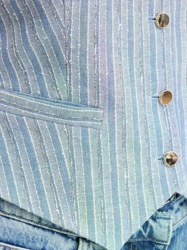 FRACOMINA Striped Buttoned Waistcoat