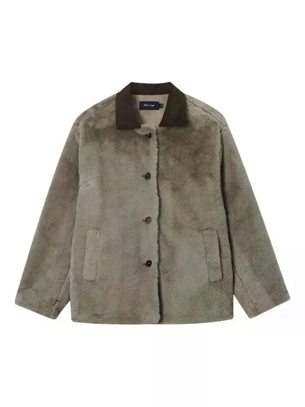 TOUT A COUP Button Faux Jacket