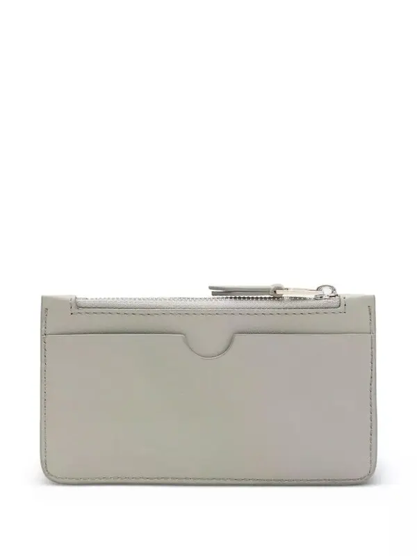 AMI Paris De Coeur Leather Cardholder - Grey