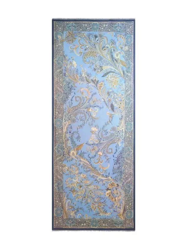 Etro Paisley-pattern Scarf - Blue