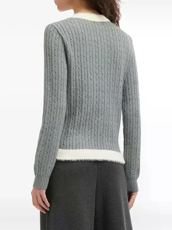 B+AB Cable-knit Button Cardigan