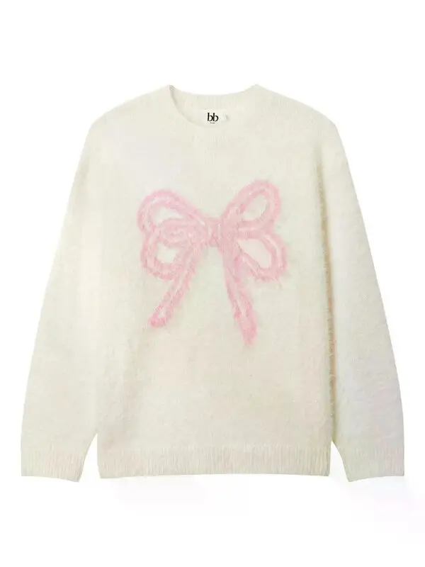 B+AB Bow Knitted Sweater - Neutrals