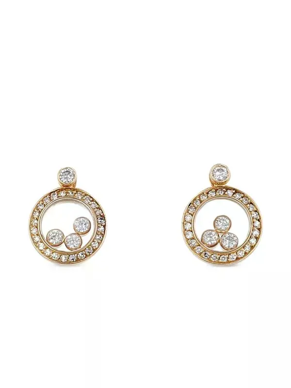 Chopard 2010's Diamond Yellow Earrings - Gold