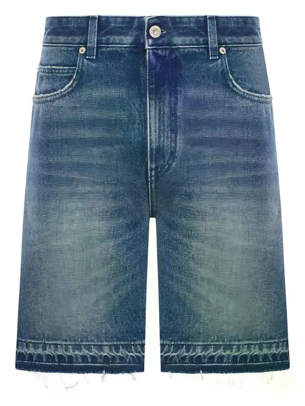 Loewe Fringed Hem Shorts - Blue