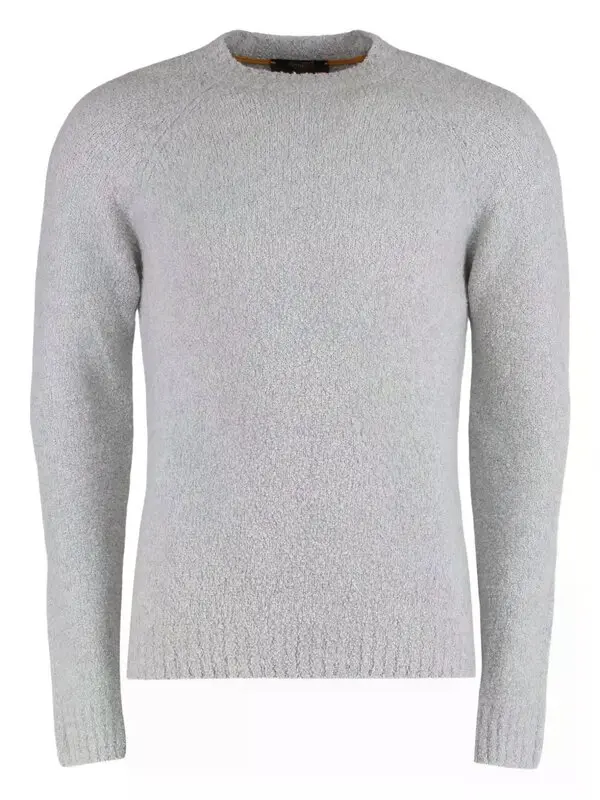 MOORER Textured Crew-neck Sweater