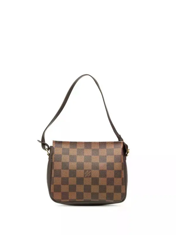 LOUIS VUITTON 2001 Damier Ebene Trousse Pochette Handbag - Brown