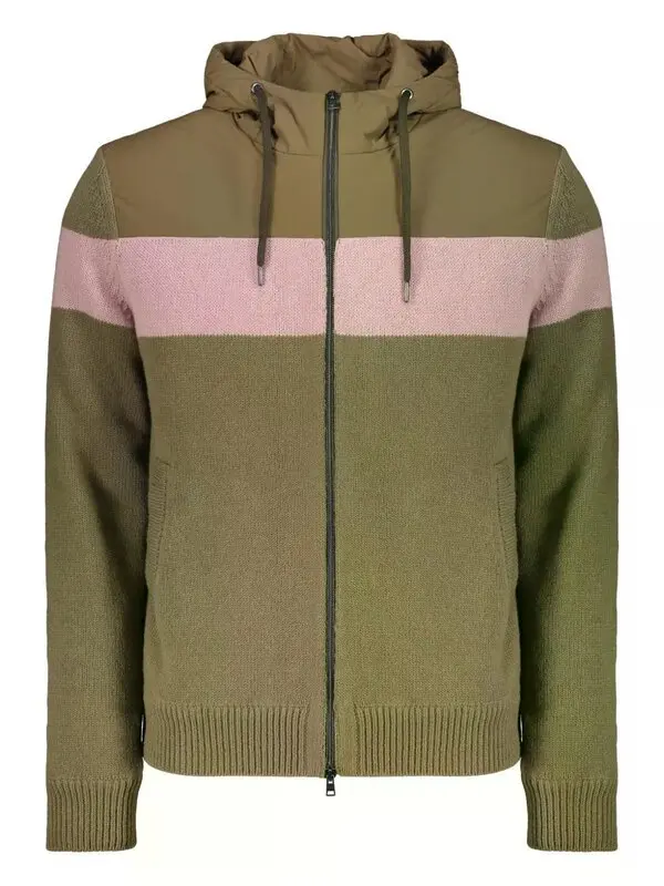 Herno Striped Zip Hoodie