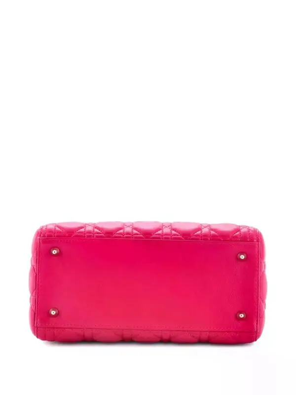 Dior Lady Bag Cannage Quilt Lambskin Medium - Pink