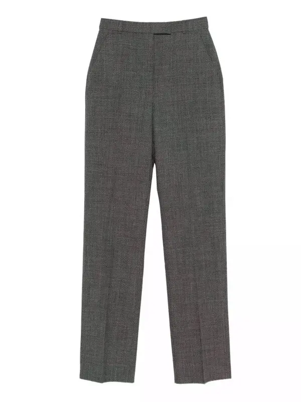 Alexander McQueen Wool Straight Trousers - Grey