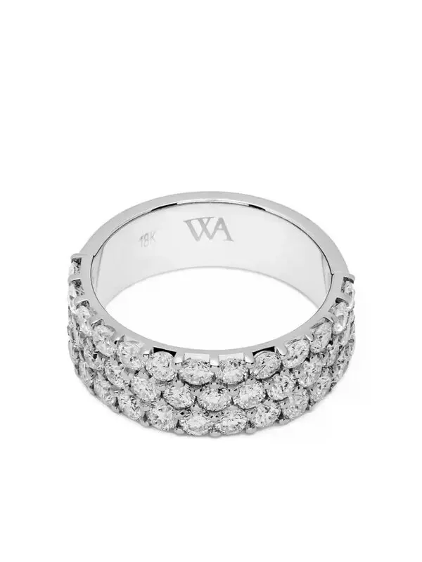 JEWELS AFICIONADO 18k White Gold Diamond Ring - Silver