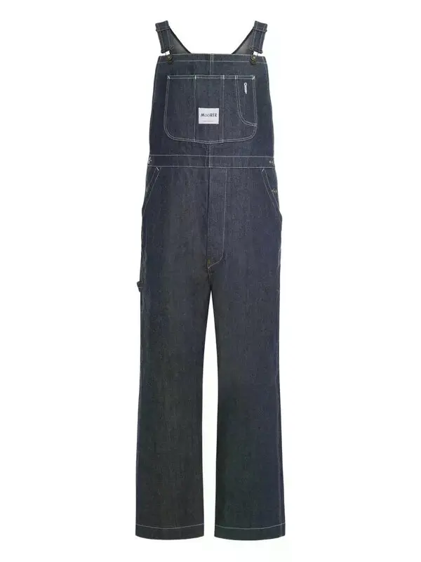 MOORER Jamine 5-pocket Denim Dungarees - Blue