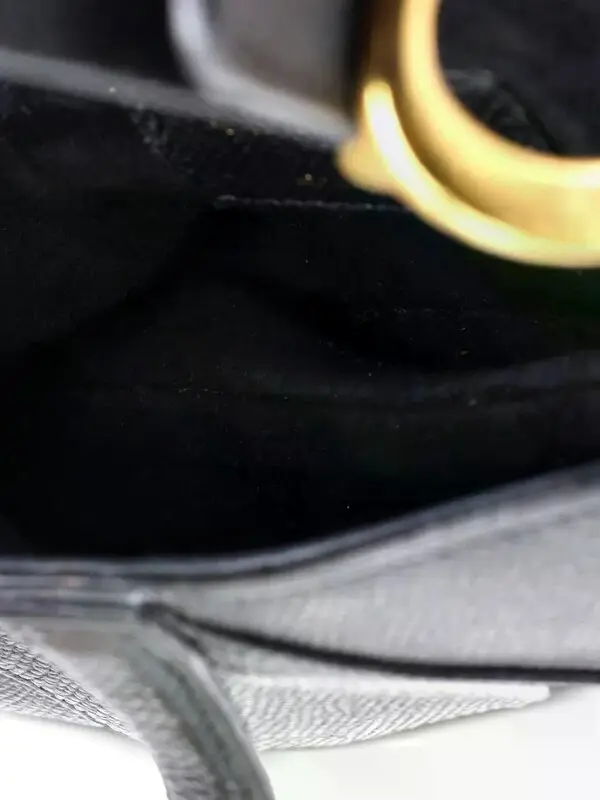 Dior Saddle Handbag Leather Mini Shoulder Bag - Black