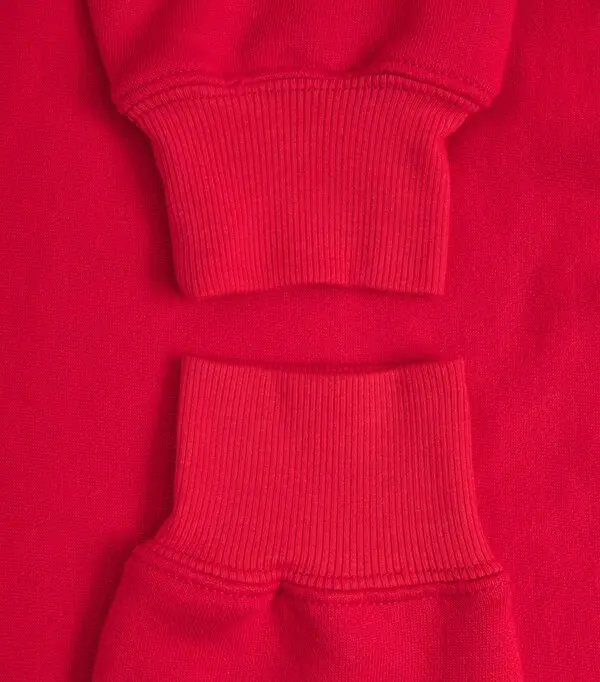 Eterne French Terry Polo Sweatshirt - Red