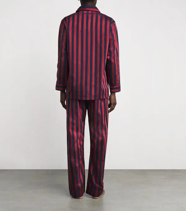 Derek Rose Royal Cotton Stripe Pyjamas