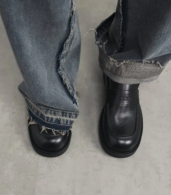 MAISON MARGIELA Leather City Biker Loafers