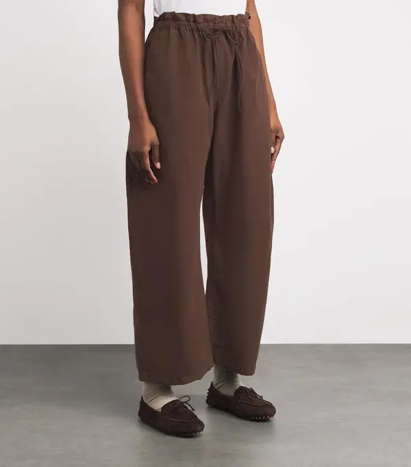 Polo Ralph Lauren Cotton Curved Tapered Trousers - Brown