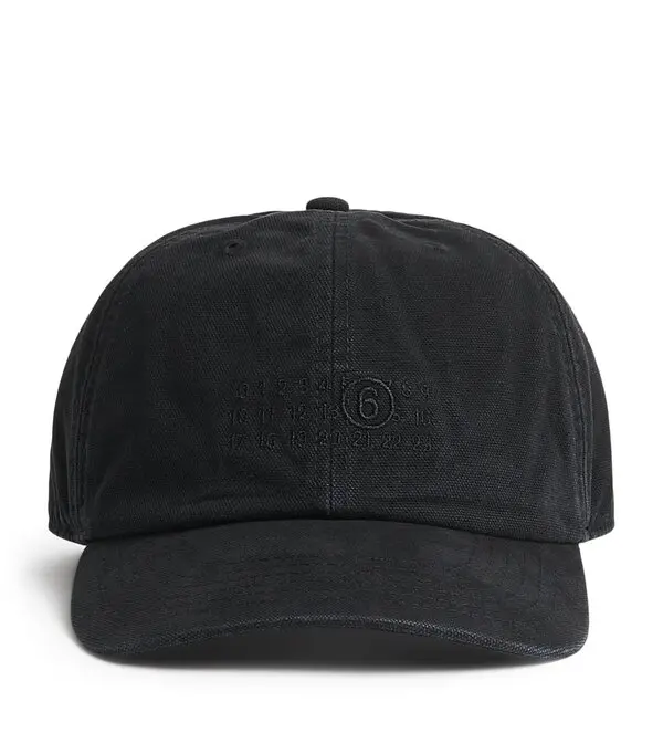MAISON MARGIELA Cotton Canvas Baseball Cap - Black