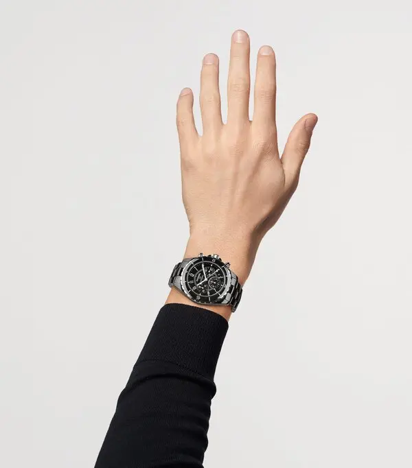 Chanel Ceramic And Steel J12 Chronograph Watch