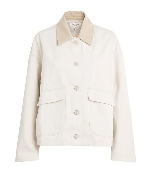 Rag & Bone Cotton Twill Natalia Shacket - Ivory