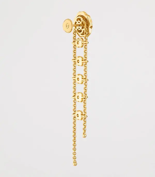 Chanel Gold And Diamond Camélia Earrings