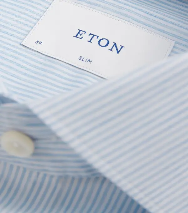 Eton Cotton Twill Melange Stripe Shirt