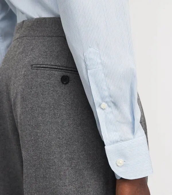 Eton Cotton Twill Melange Stripe Shirt