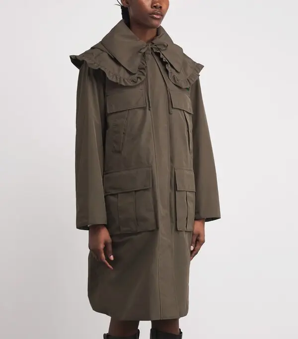 Barbour X Ganni Waterproof Parka Coat