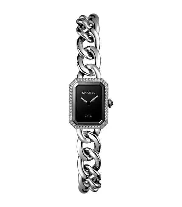 Chanel Première Gourmette Chain Watch - Black