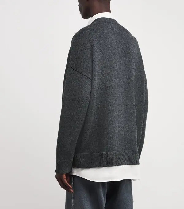 MAISON MARGIELA Wool Varsity Cardigan