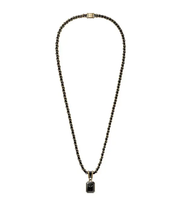 Chanel Première Iconic Chain Necklace Watch - Black