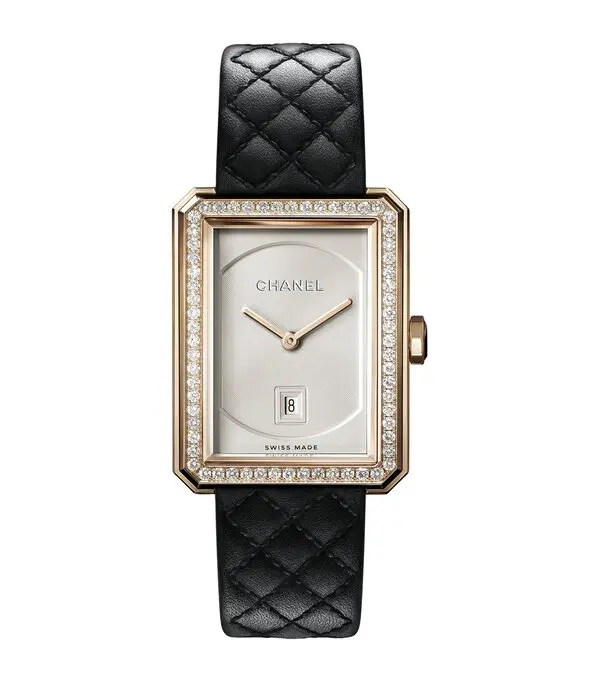 Chanel Yellow Gold And Diamond Boy·friend Watch - Black