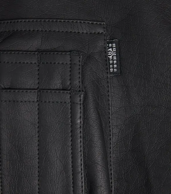 MAISON MARGIELA Faux Leather Varsity Jacket