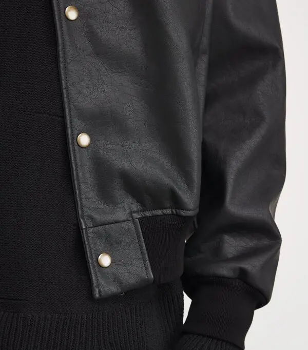 MAISON MARGIELA Faux Leather Varsity Jacket