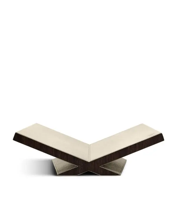 Assouline Walnut-leather Classic Culture Bookstand - Neutral