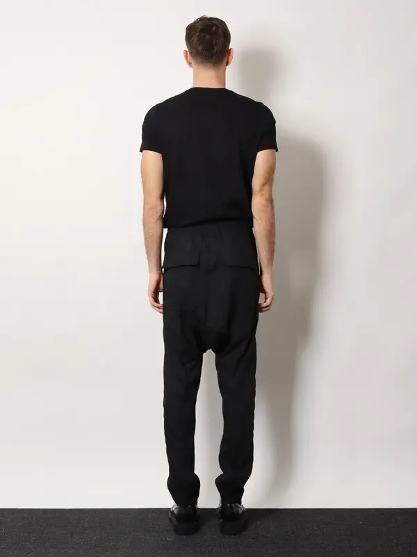 Rick Owens Drawstring Virgin Wool Trousers