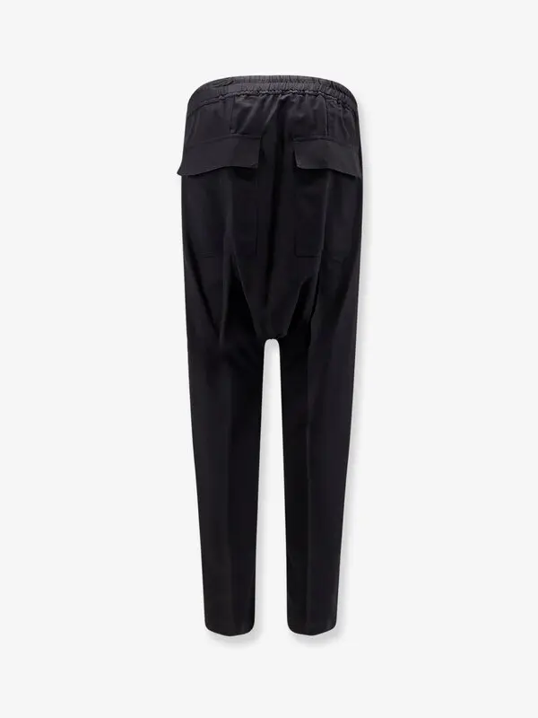 Rick Owens Drawstring Virgin Wool Trousers