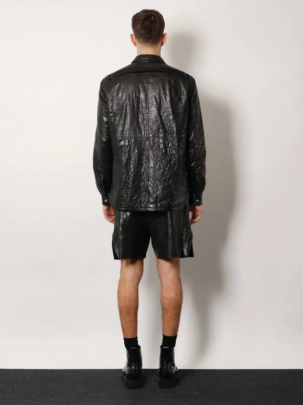 Rick Owens Leather Outershirt Jacket