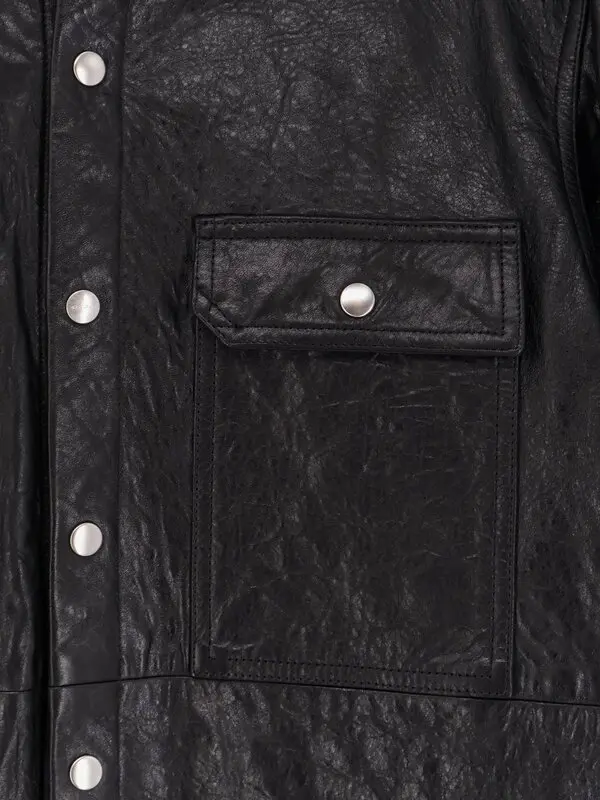Rick Owens Leather Outershirt Jacket