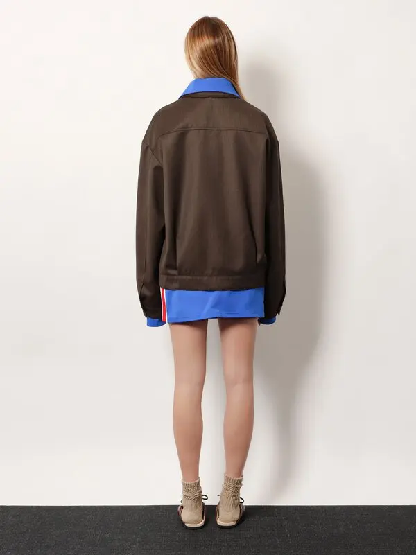 Miu Miu Virgin Wool Jacket With Logo