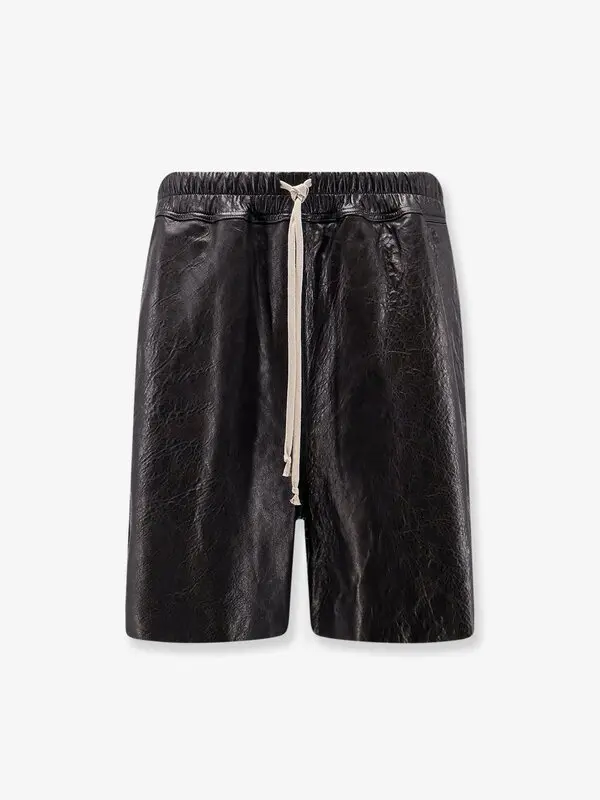 Rick Owens Leather Shorts