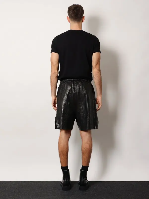 Rick Owens Leather Shorts
