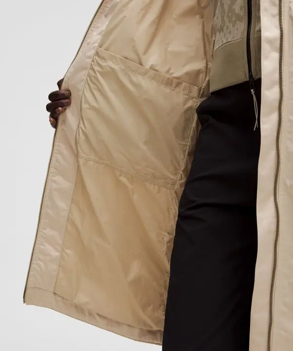 Lululemon Taffeta Removable-hood Long Jacket