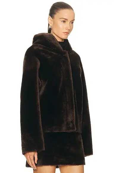 Nour Hammour Cooper Hooded Shearling Jacket
