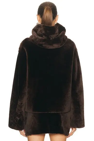 Nour Hammour Cooper Hooded Shearling Jacket