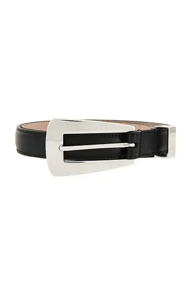 Khaite Lucca 25mm Belt In Leather - Black