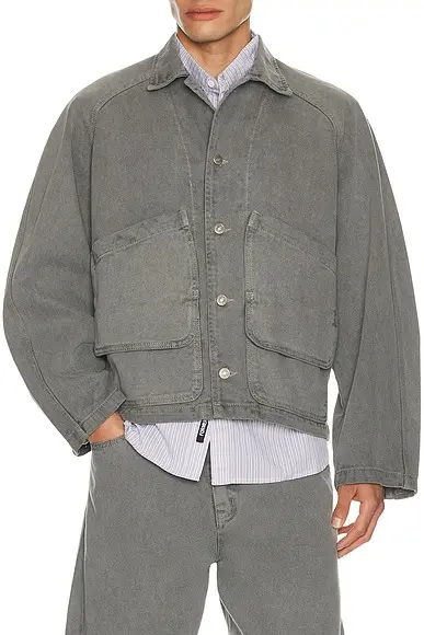 LE17SEPTEMBRE Garment Dyed Denim Hunting Jacket