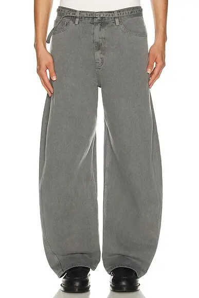LE17SEPTEMBRE Garment Dyed Curved Jeans