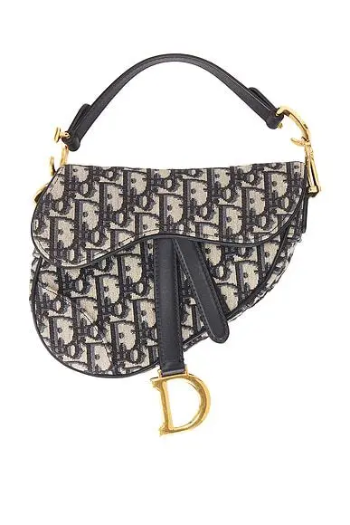 Dior Trotter Oblique Mini Saddle Bag - Blue